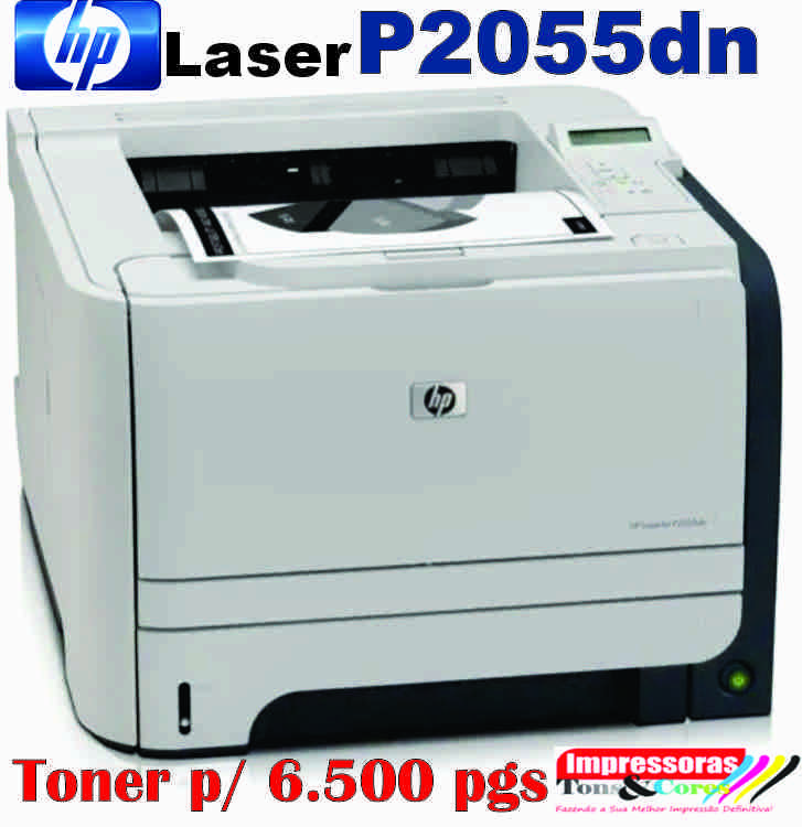 Impressoras tons e cores - Impressora HP Laserjet P2055DN
